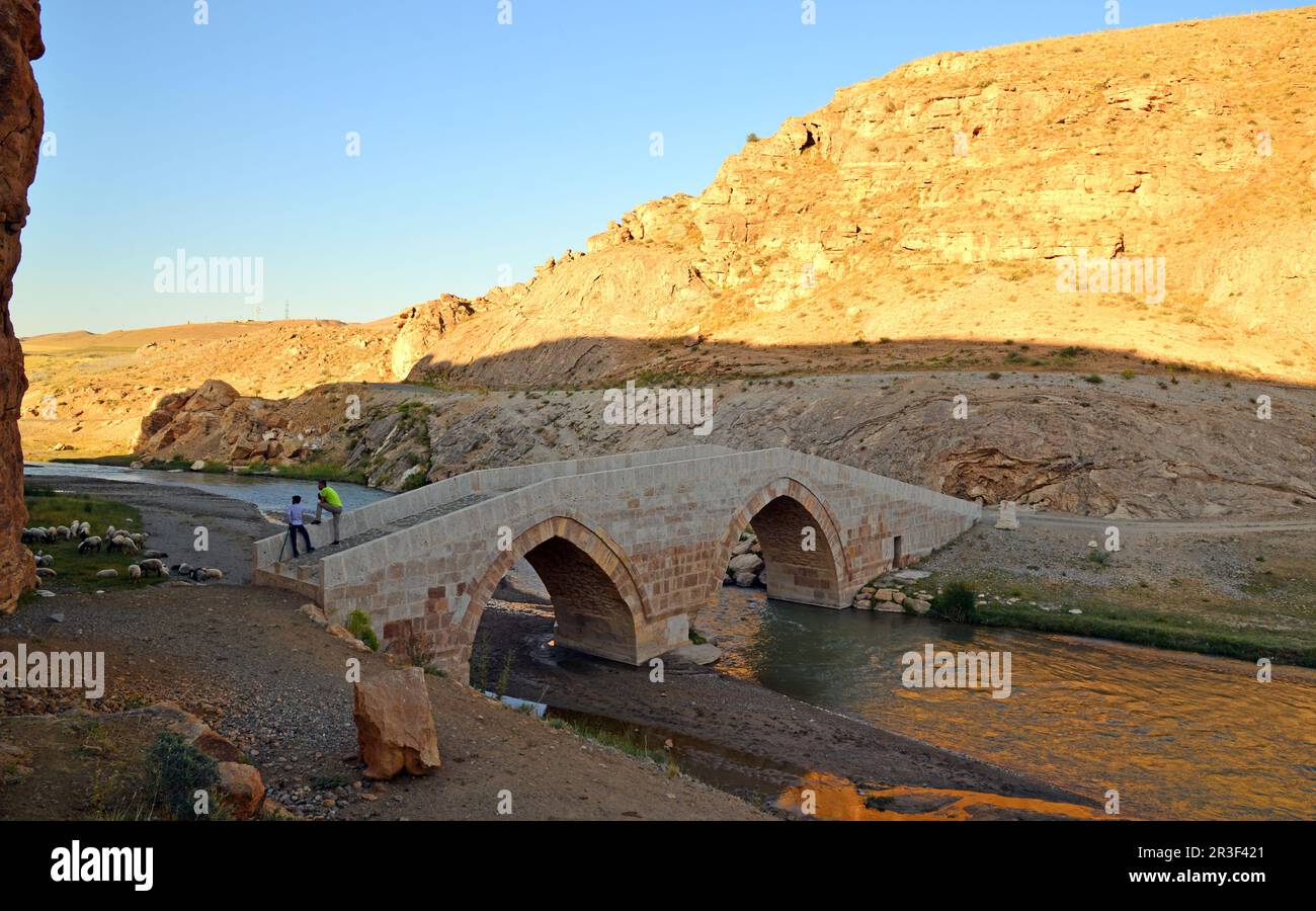 Kalekom Bridge, located in Baskale, Turkey, was built during the Seljuk ...
