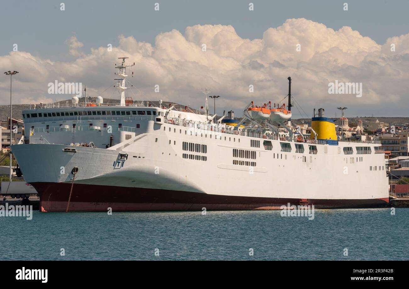 Heraklion, Crete, Greece, Europe. 2023. Inter island ferry for ...