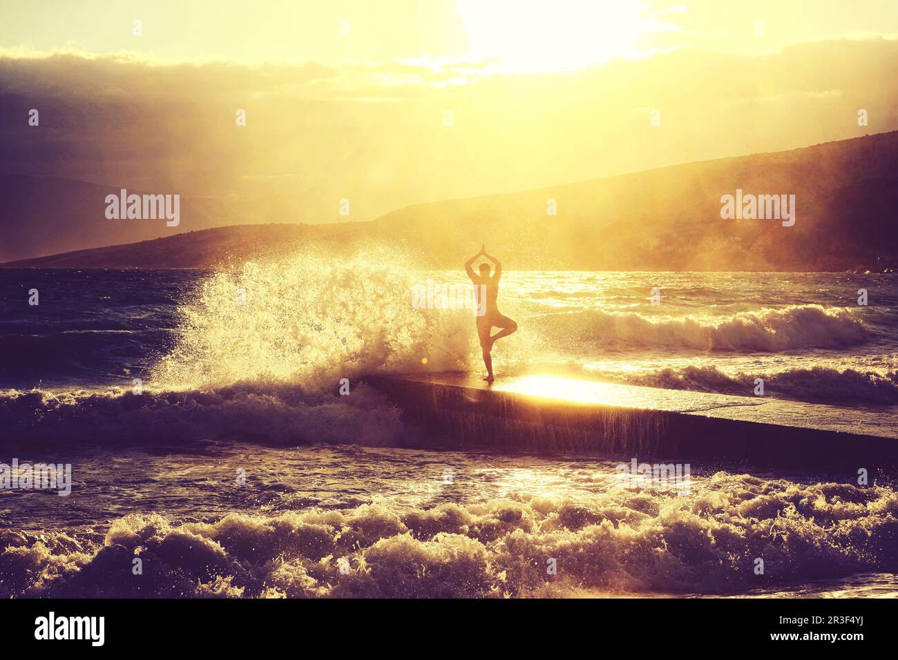 Man facing the power of nature hi-res stock photography and images - Alamy