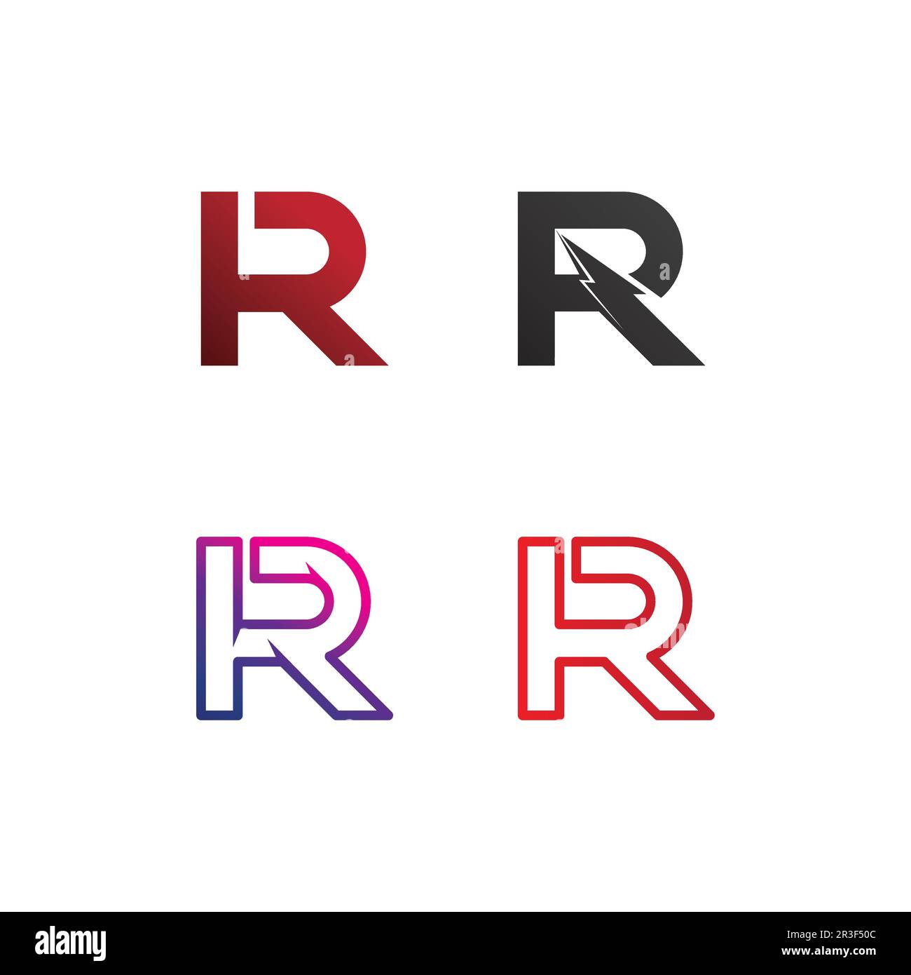 R Letter Arrow vector illustration icon Logo Template design Stock ...