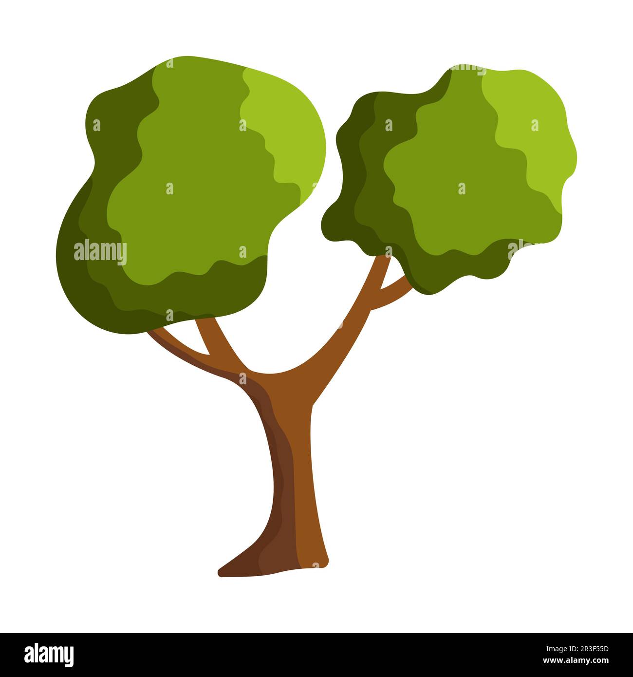 Abstract green tree on white background - Vector Stock Photo - Alamy