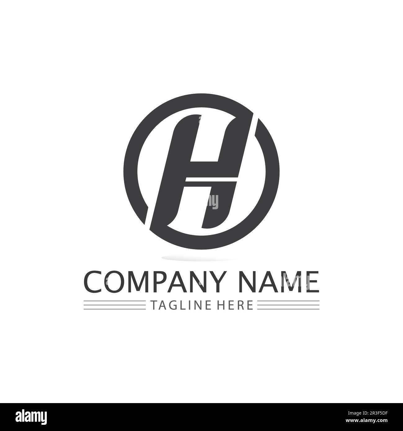 H font and letter design logo alphabet vector sign identity Stock ...
