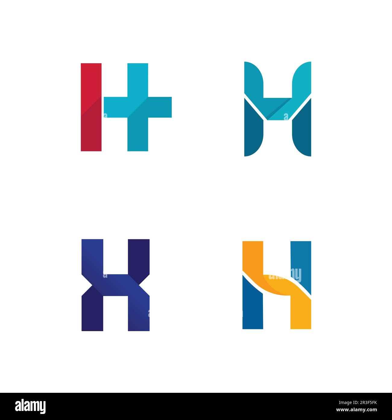 H font and letter design logo alphabet vector sign identity Stock ...