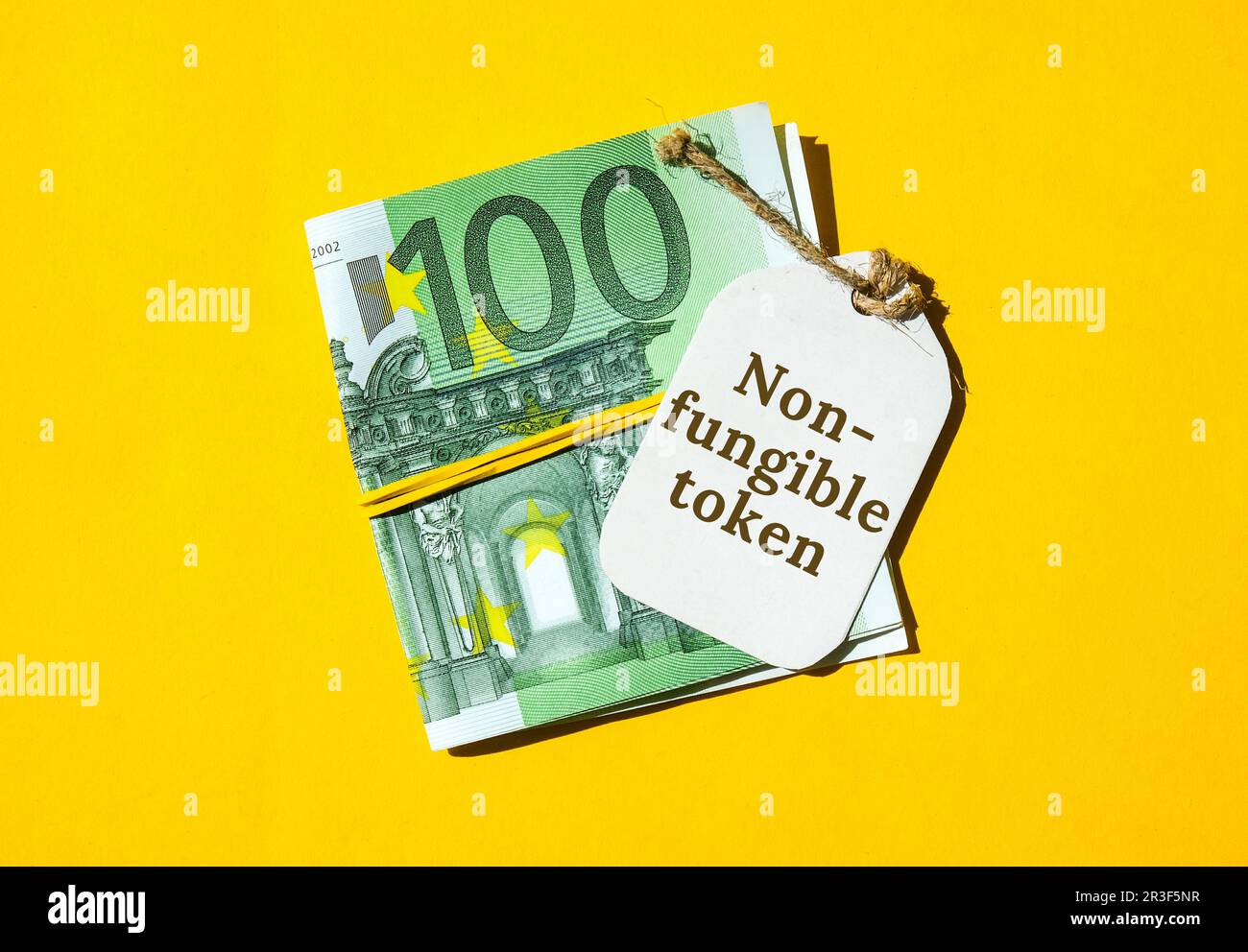 NFT non-fungible token text. Concept words NFT non-fungible token on ...