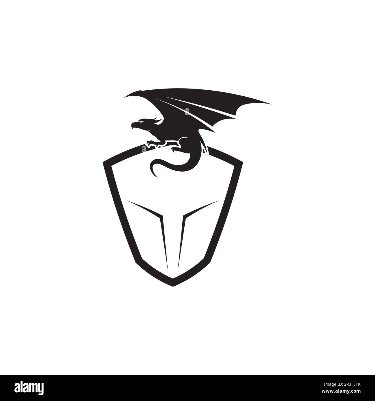 Dragon design logo vector icon illustration design logo template ...