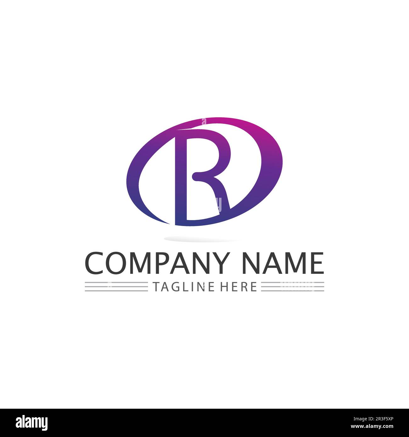 R Letter Arrow vector illustration icon Logo Template design Stock ...