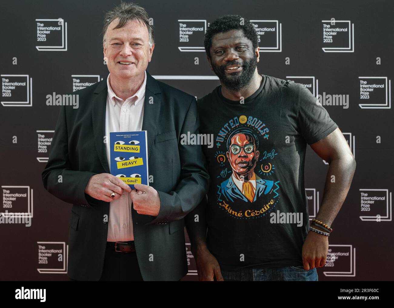 London, UK. 23rd May, 2023. 'Standing Heavy' translator Frank Wynne (l ...