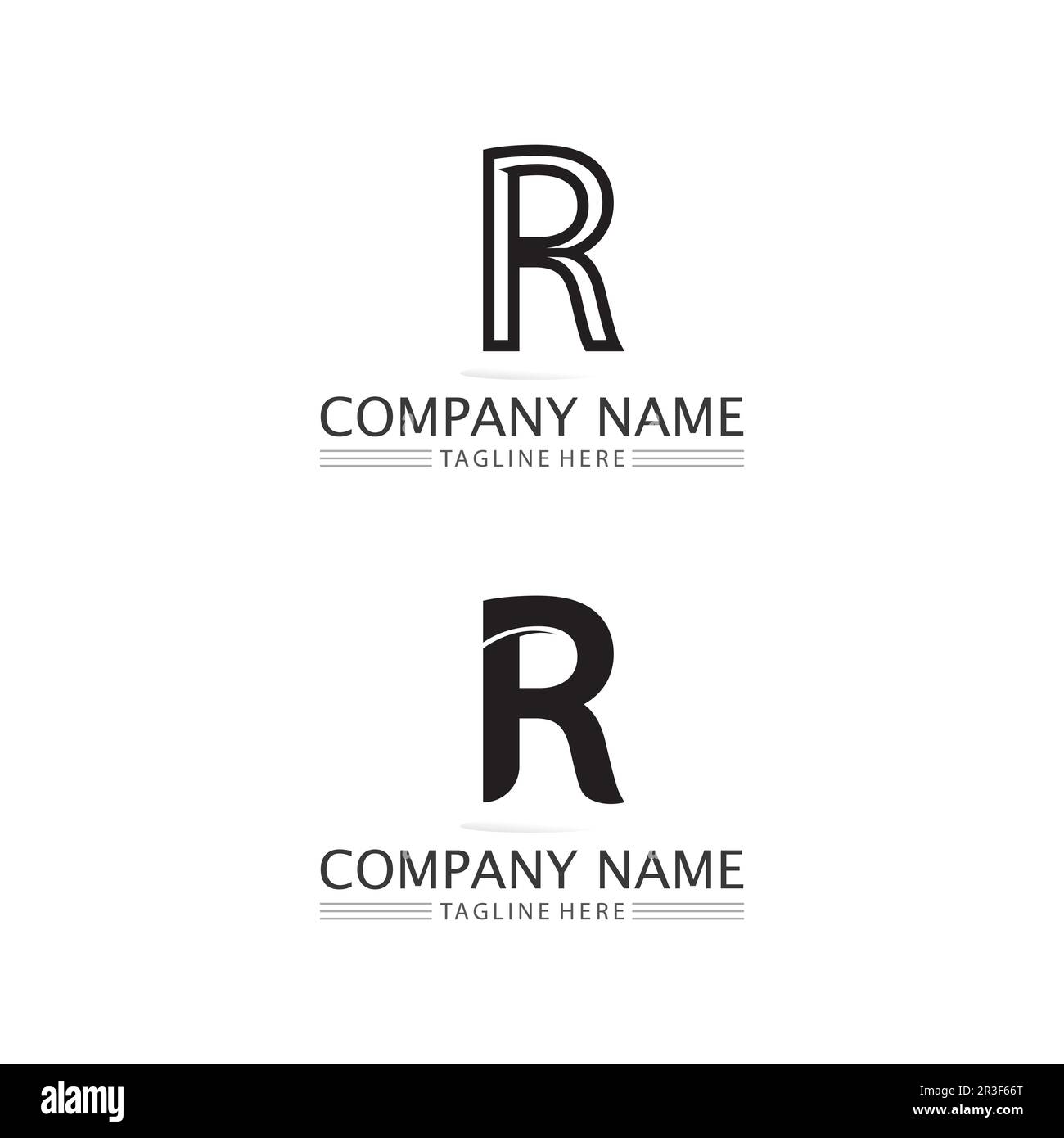 R Letter Arrow vector illustration icon Logo Template design Stock ...