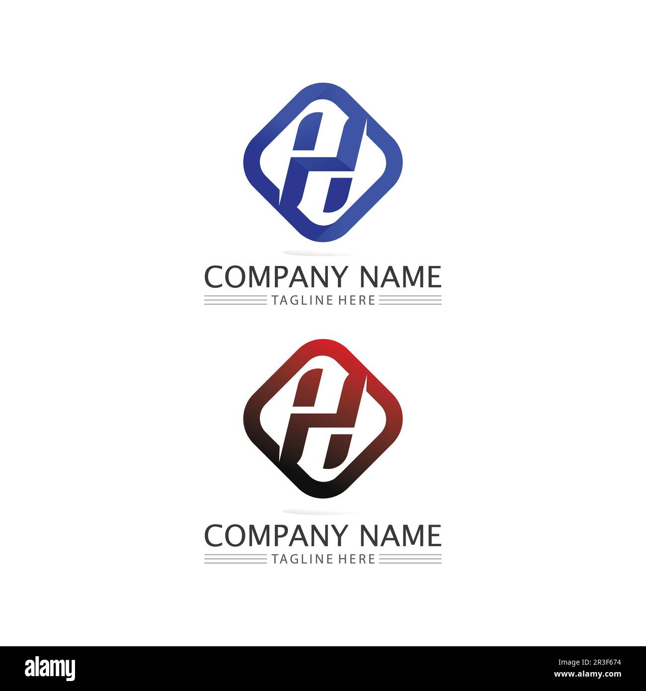 H font and letter design logo alphabet vector sign identity Stock ...