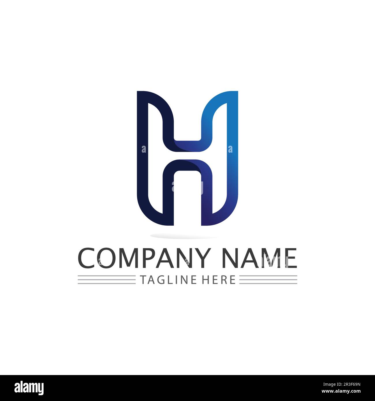 H font and letter design logo alphabet vector sign identity Stock ...