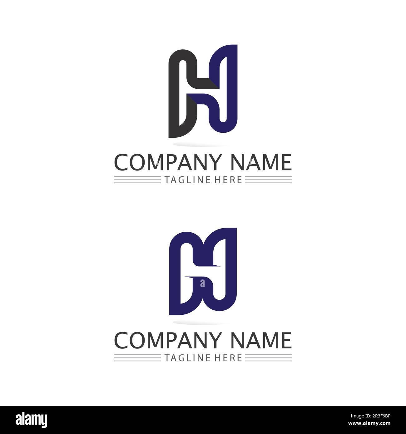 H font and letter design logo alphabet vector sign identity Stock ...