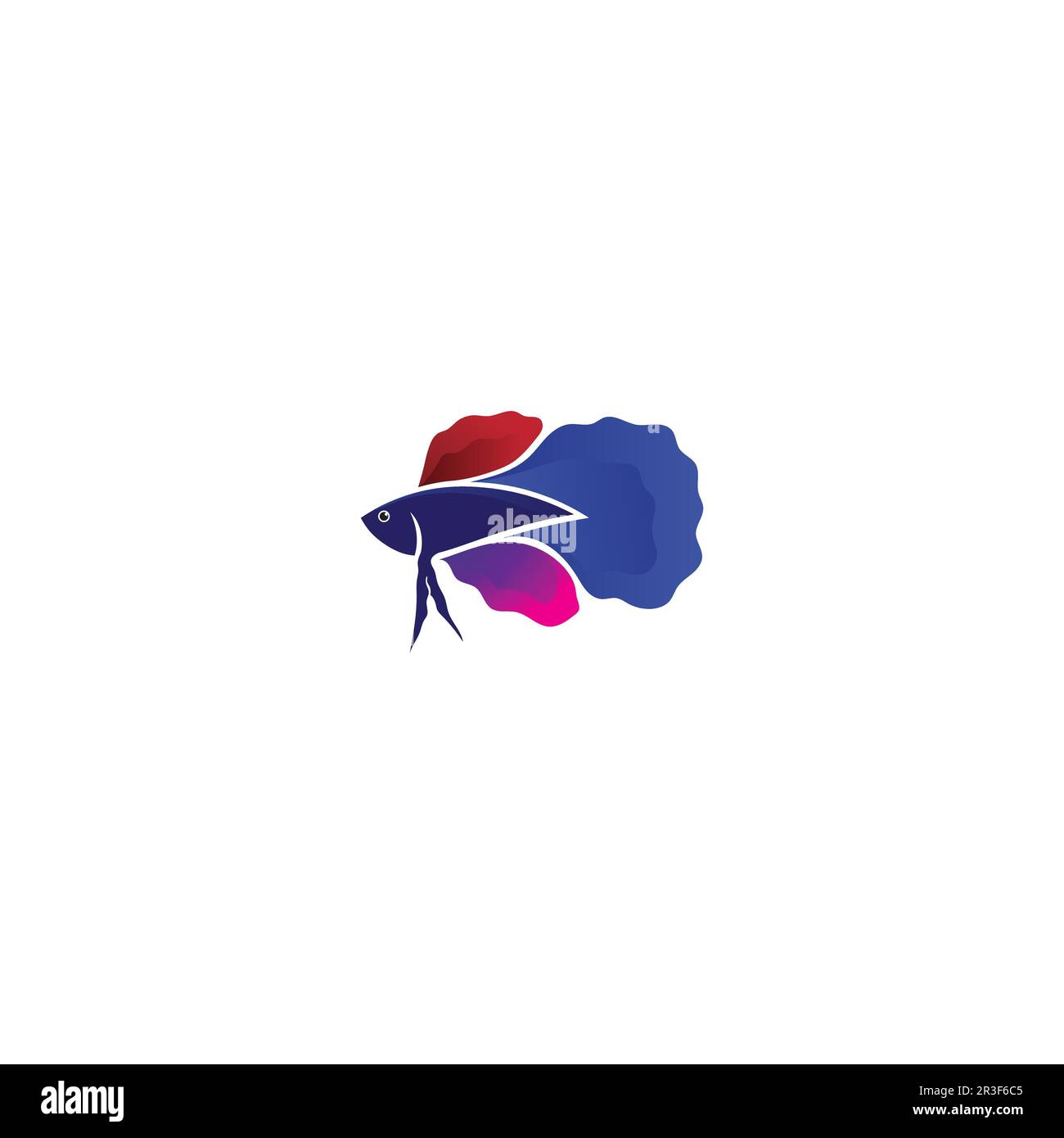 Fish animal aquatic logo beta fish design vector and illustration Stock ...