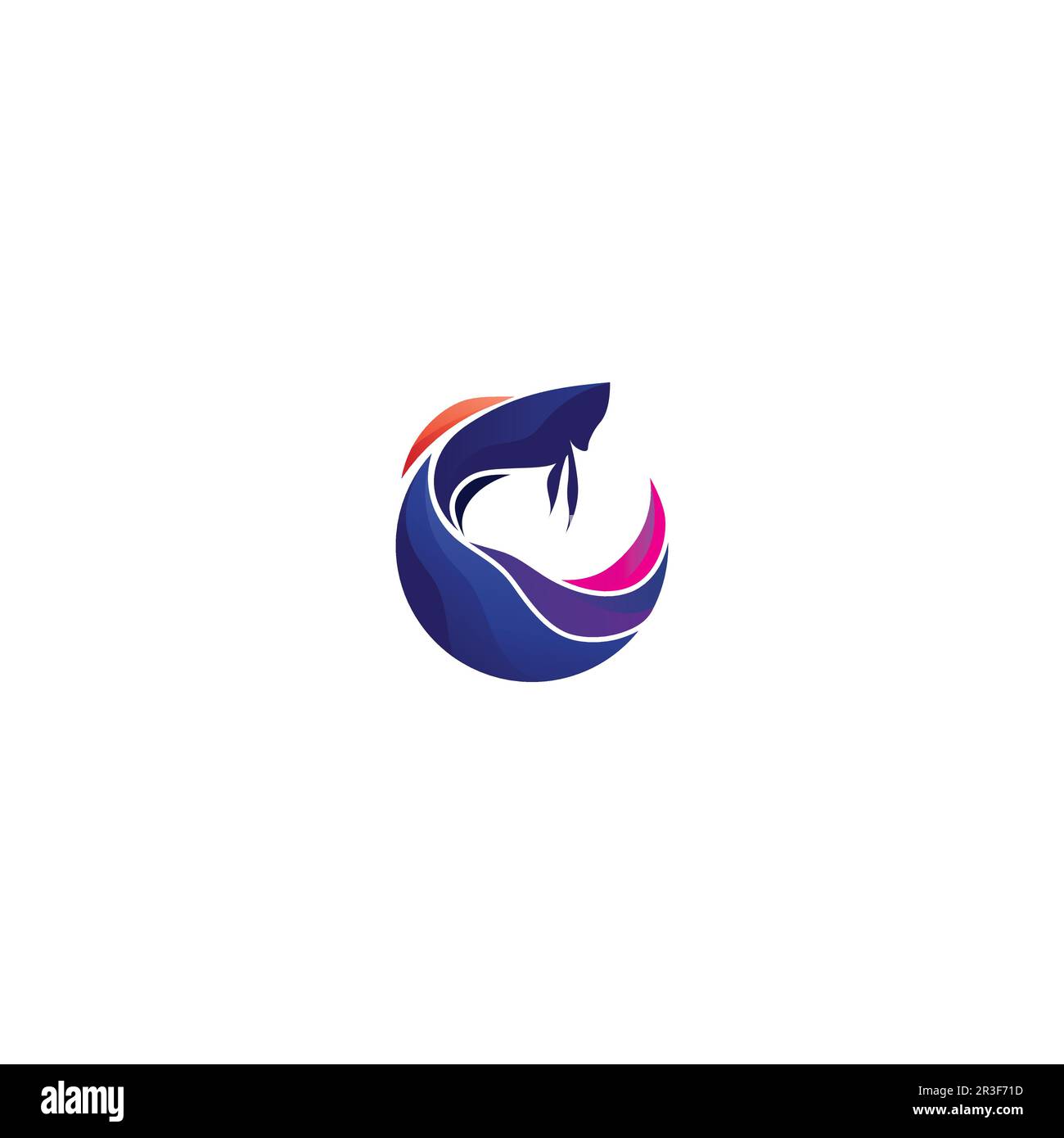 Fish animal aquatic logo beta fish design vector and illustration Stock ...