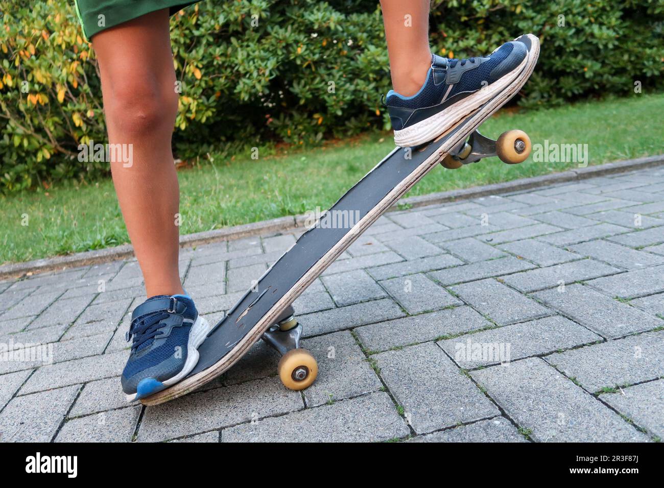 Boy on a skateboard Stock Photo - Alamy