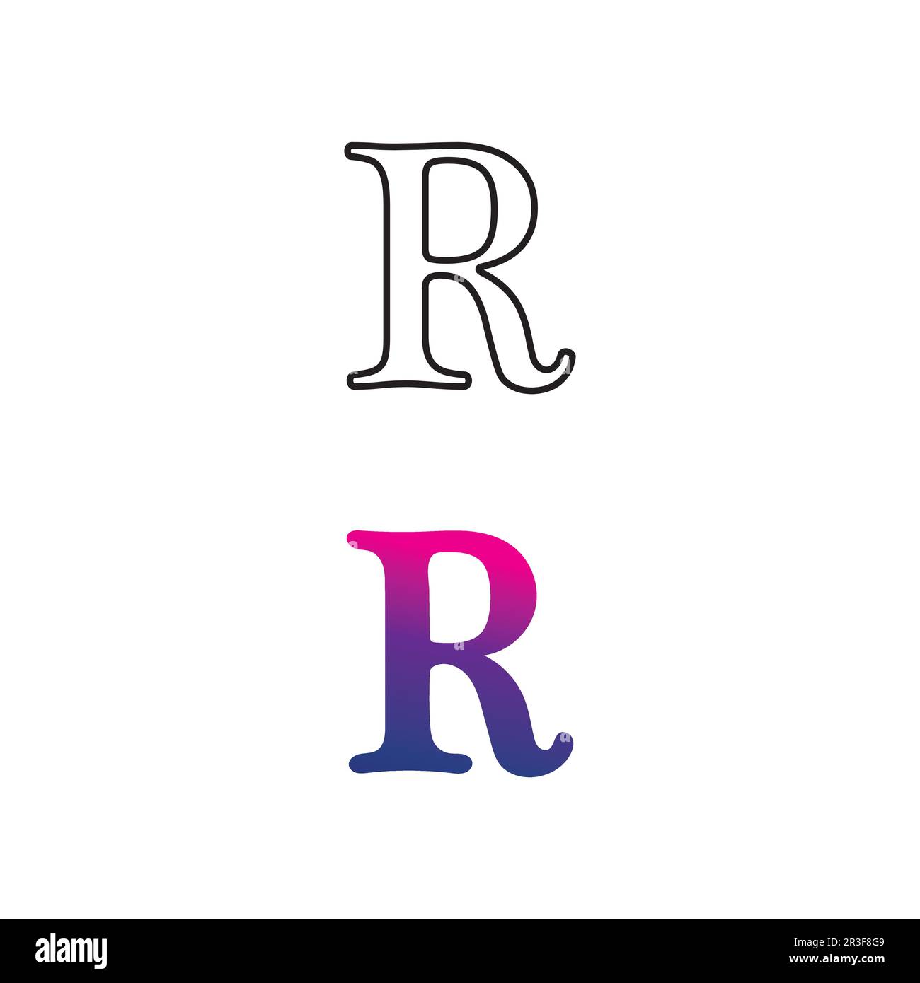 R Letter Arrow vector illustration icon Logo Template design Stock ...