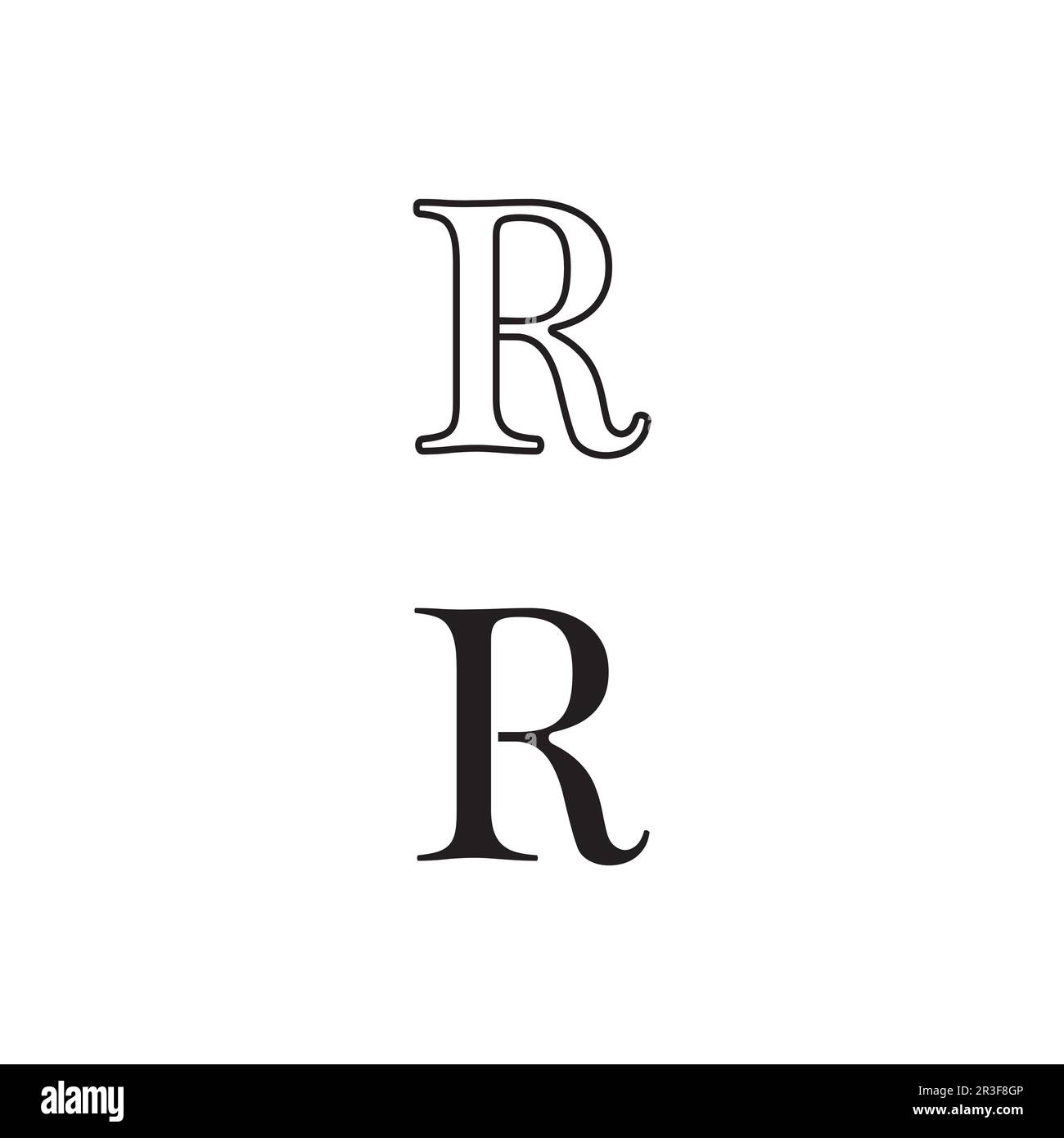 R Letter Arrow vector illustration icon Logo Template design Stock ...