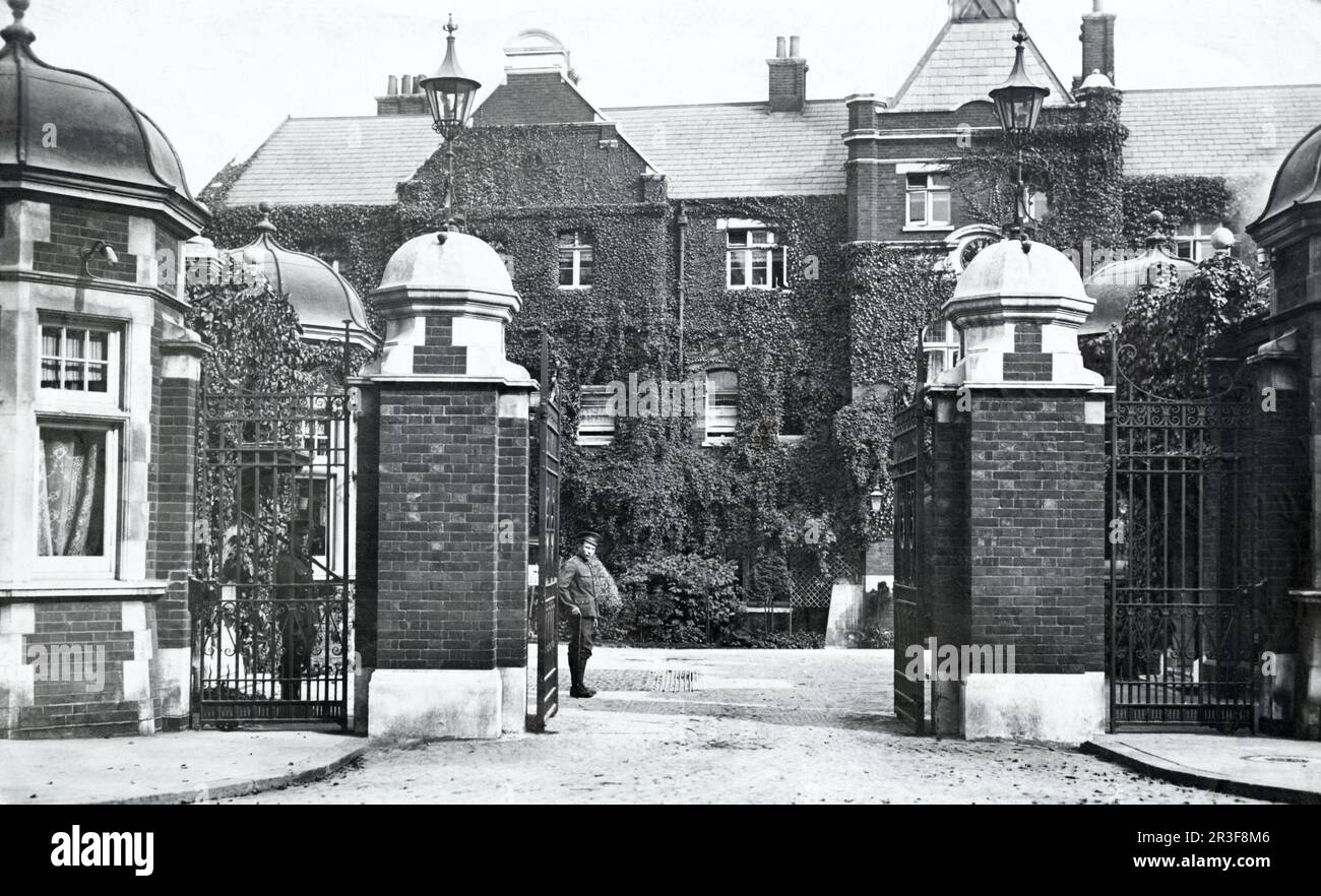 Grove Park Barracks, London, a training depot for the Army Service ...
