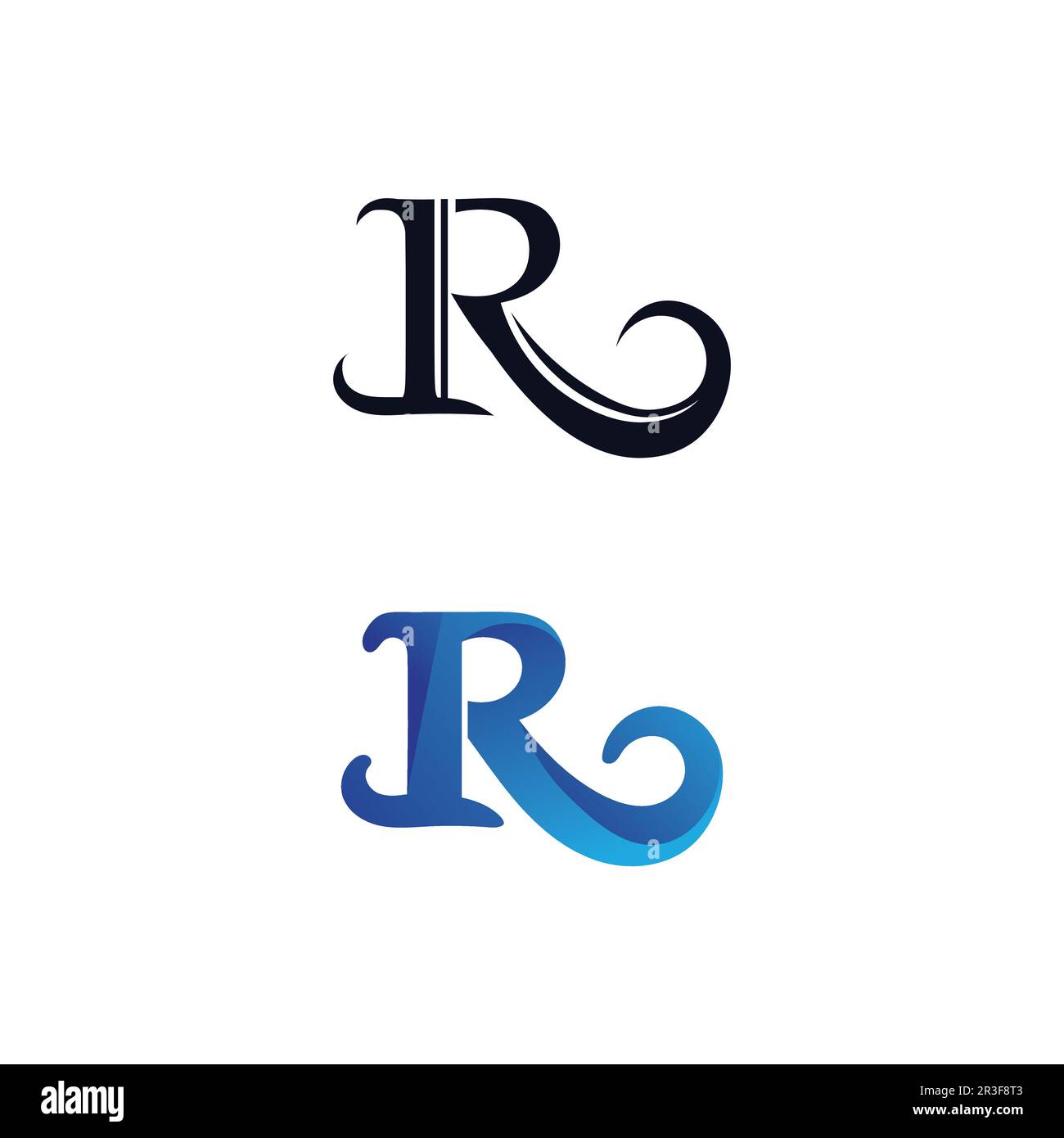 R Letter Arrow vector illustration icon Logo Template design Stock ...