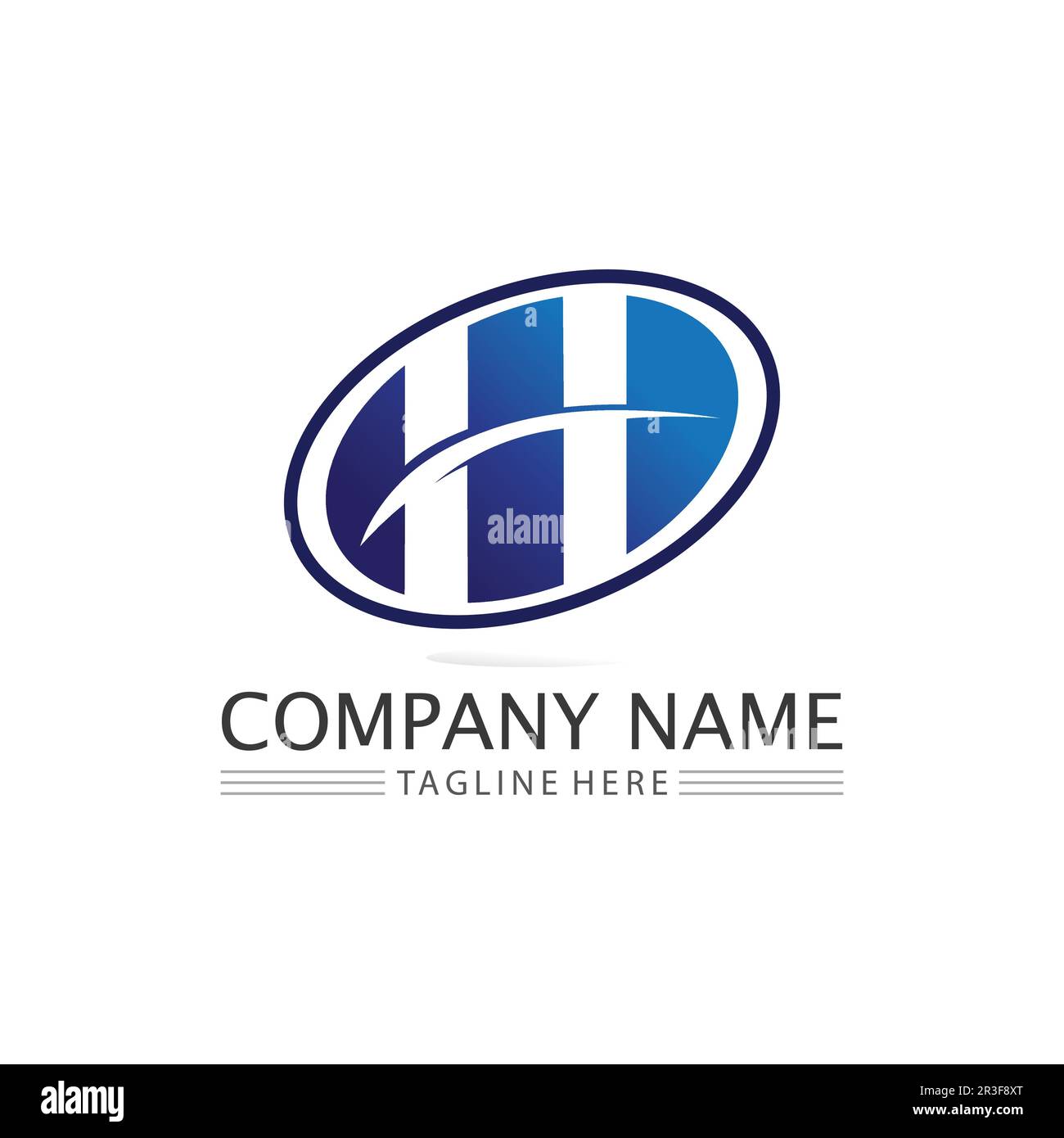 H font and letter design logo alphabet vector sign identity Stock ...