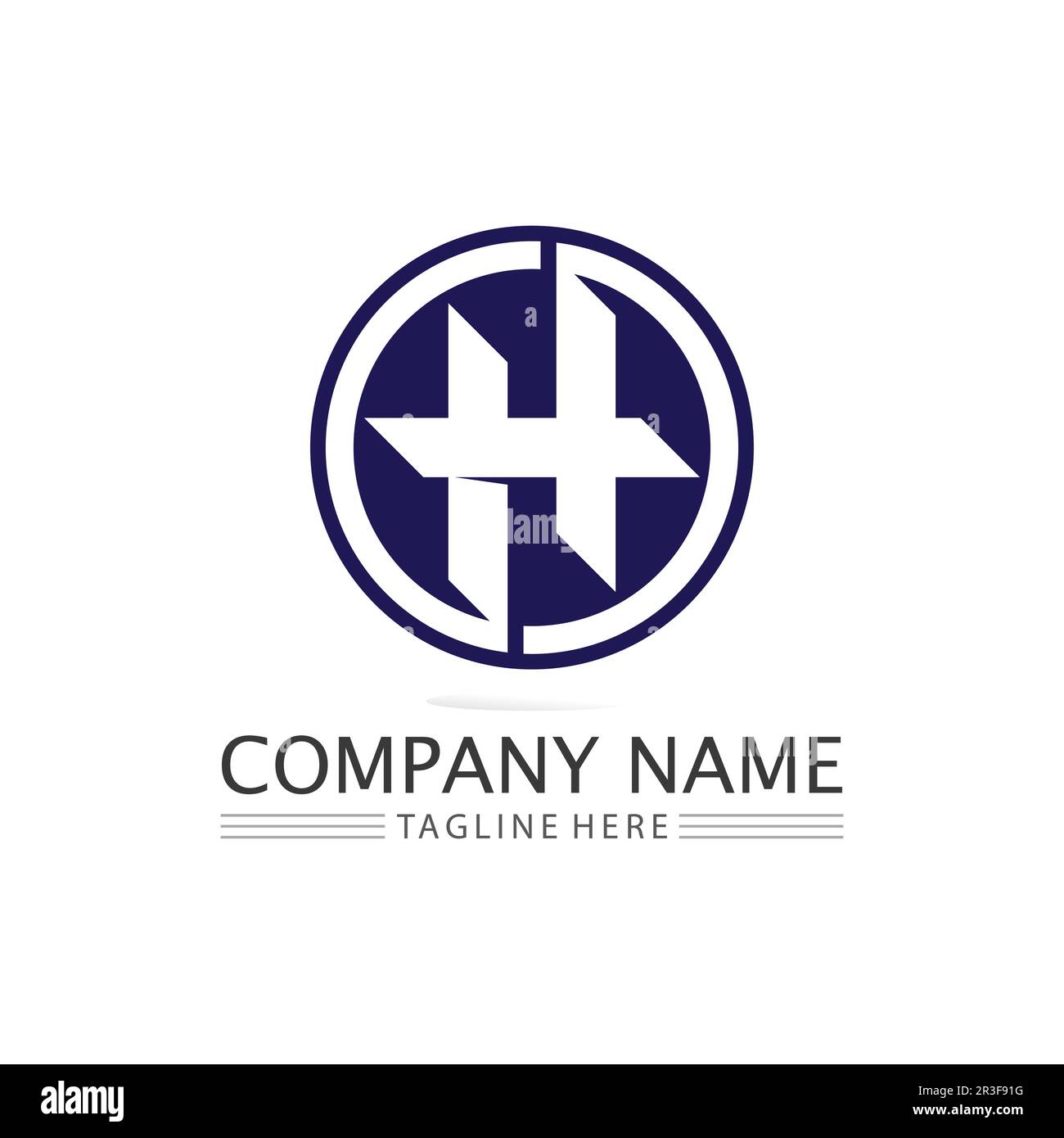 H font and letter design logo alphabet vector sign identity Stock ...