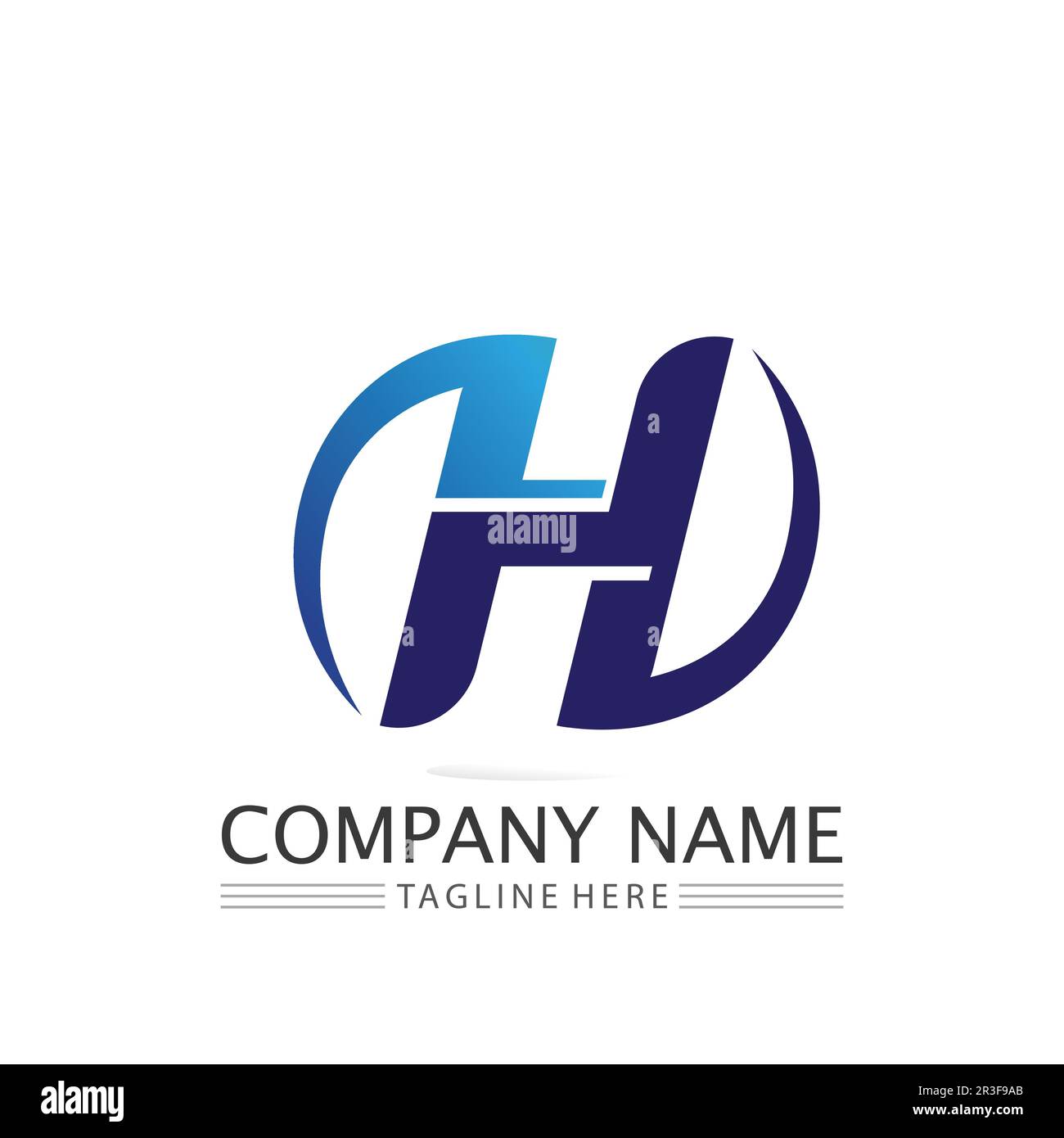 H font and letter design logo alphabet vector sign identity Stock ...
