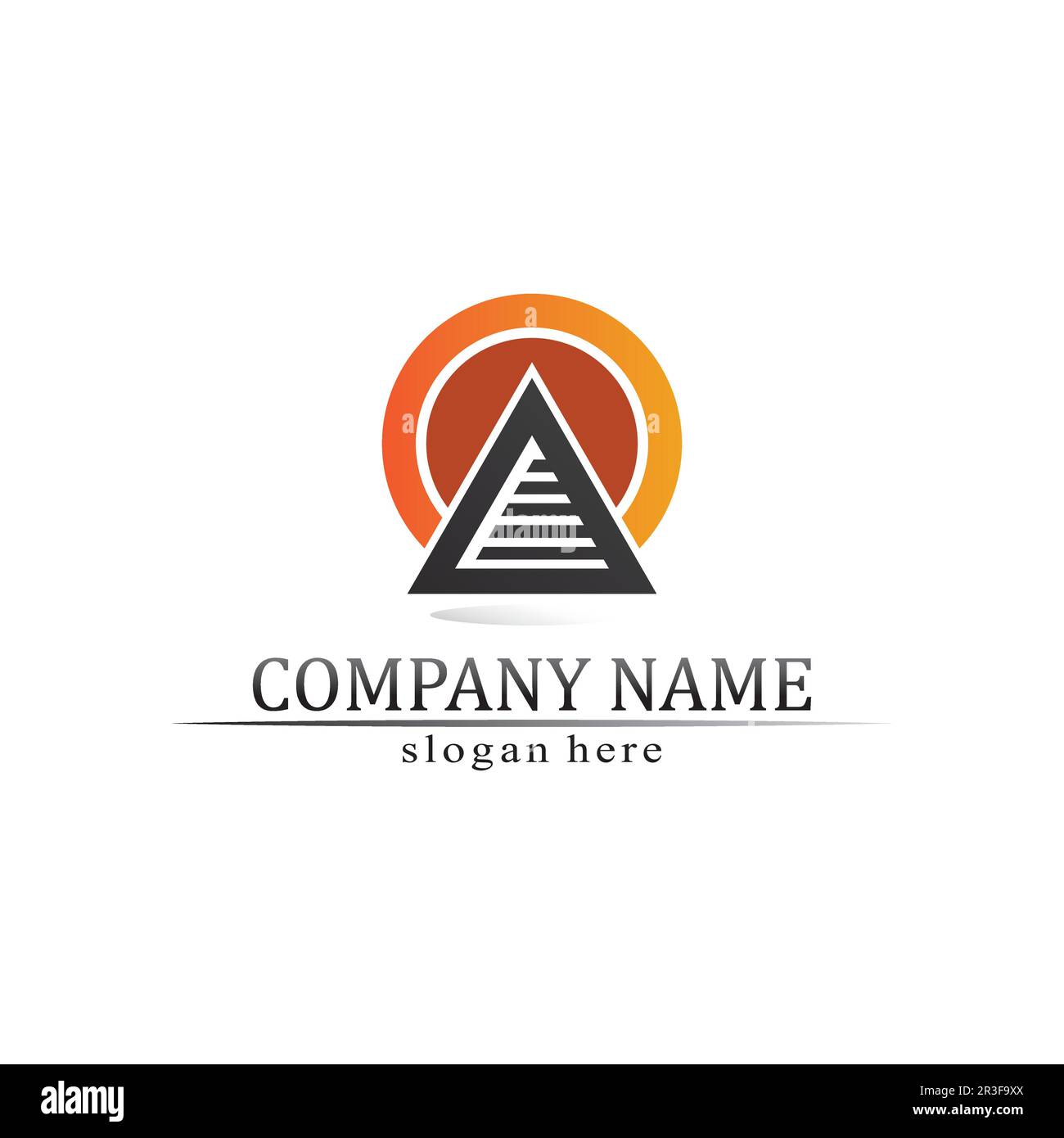 triangle pyramid logo design and vector symbol egyptian and logo ...