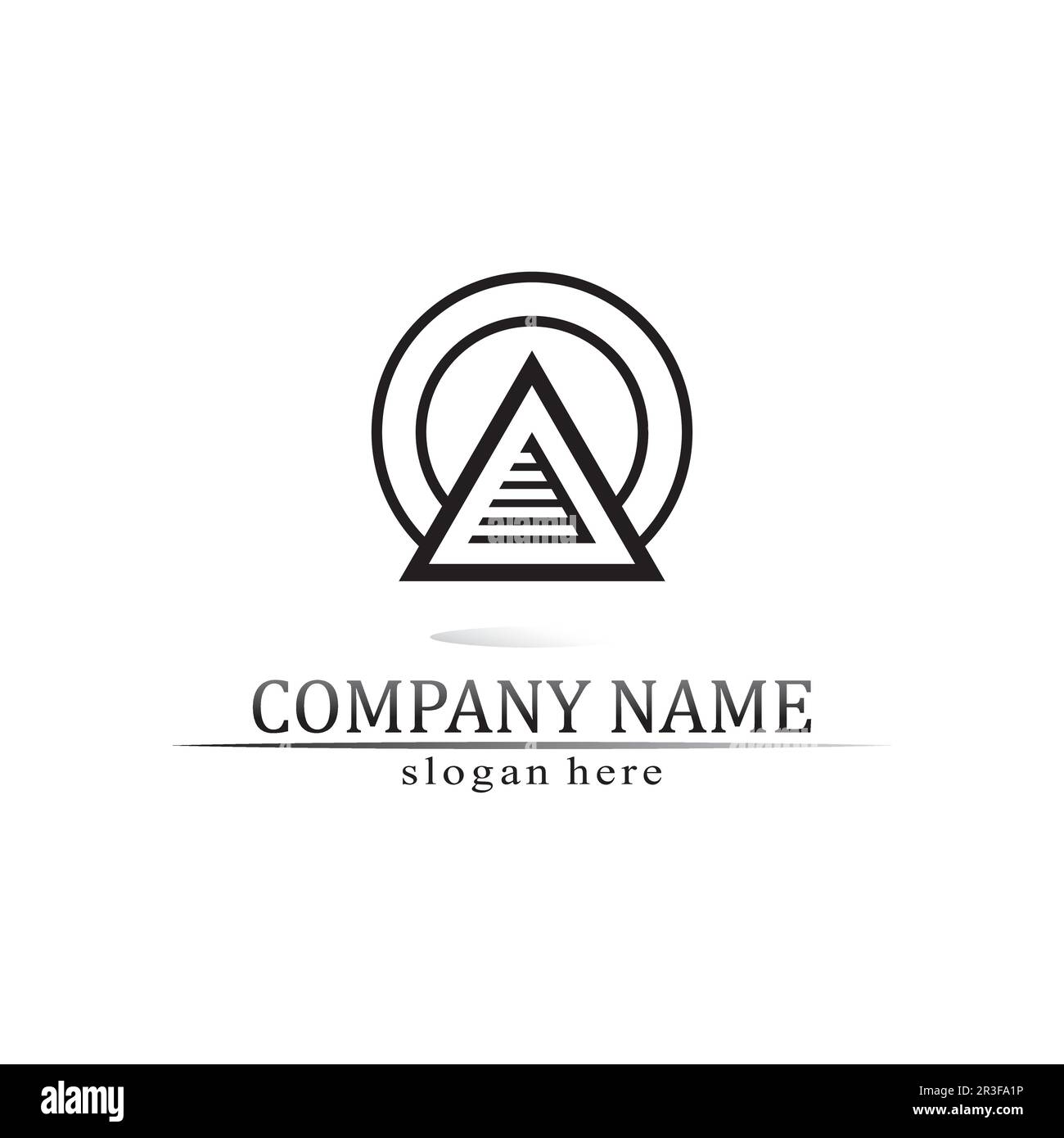 triangle pyramid logo design and vector symbol egyptian and logo ...