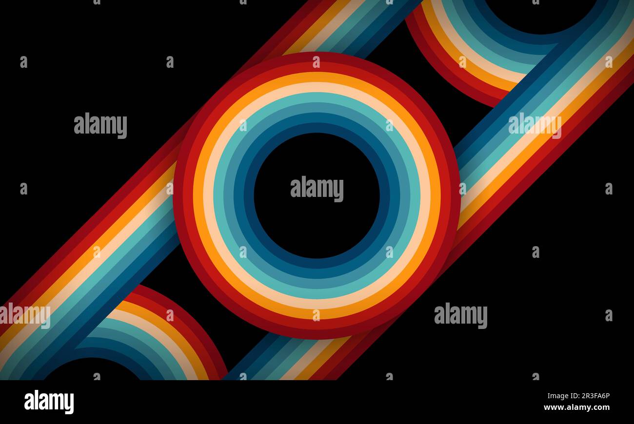 Vintage Striped Backgrounds, Posters, Banner Samples, Retro Colors from ...