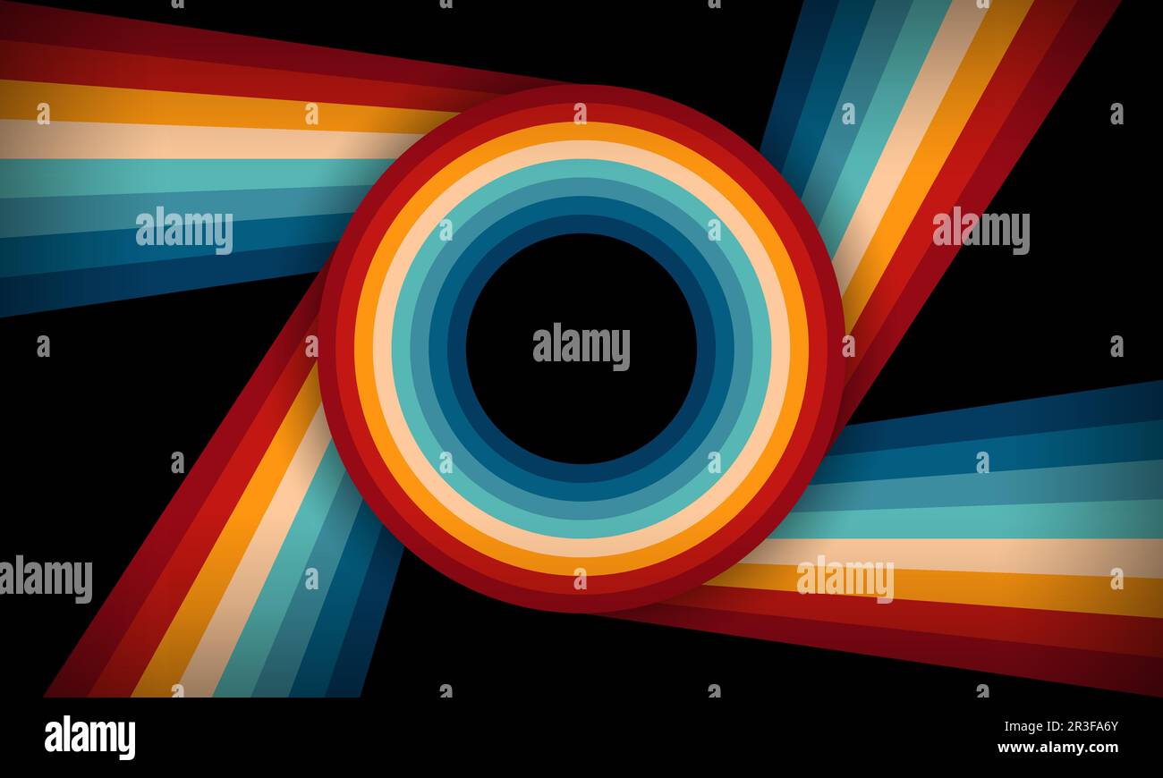 Vintage Striped Backgrounds, Posters, Banner Samples, Retro Colors from ...