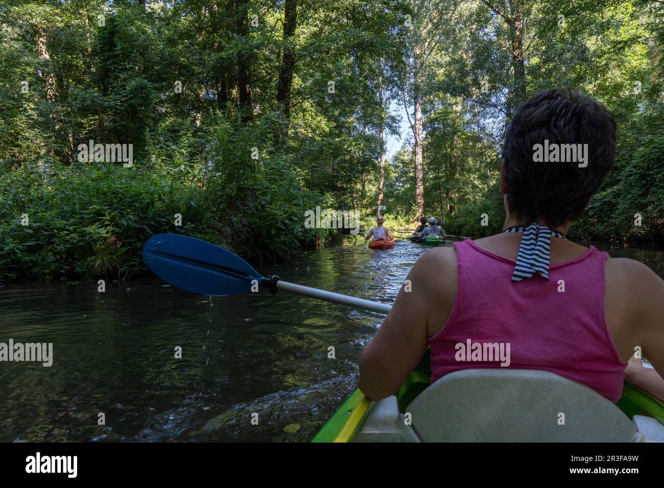 Kayak tour in the Spreewald Stock Photo - Alamy