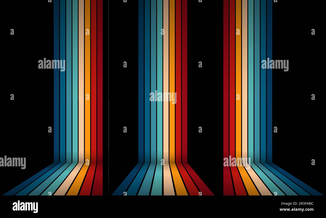 Vintage Striped Backgrounds, Posters, Banner Samples, Retro Colors from ...
