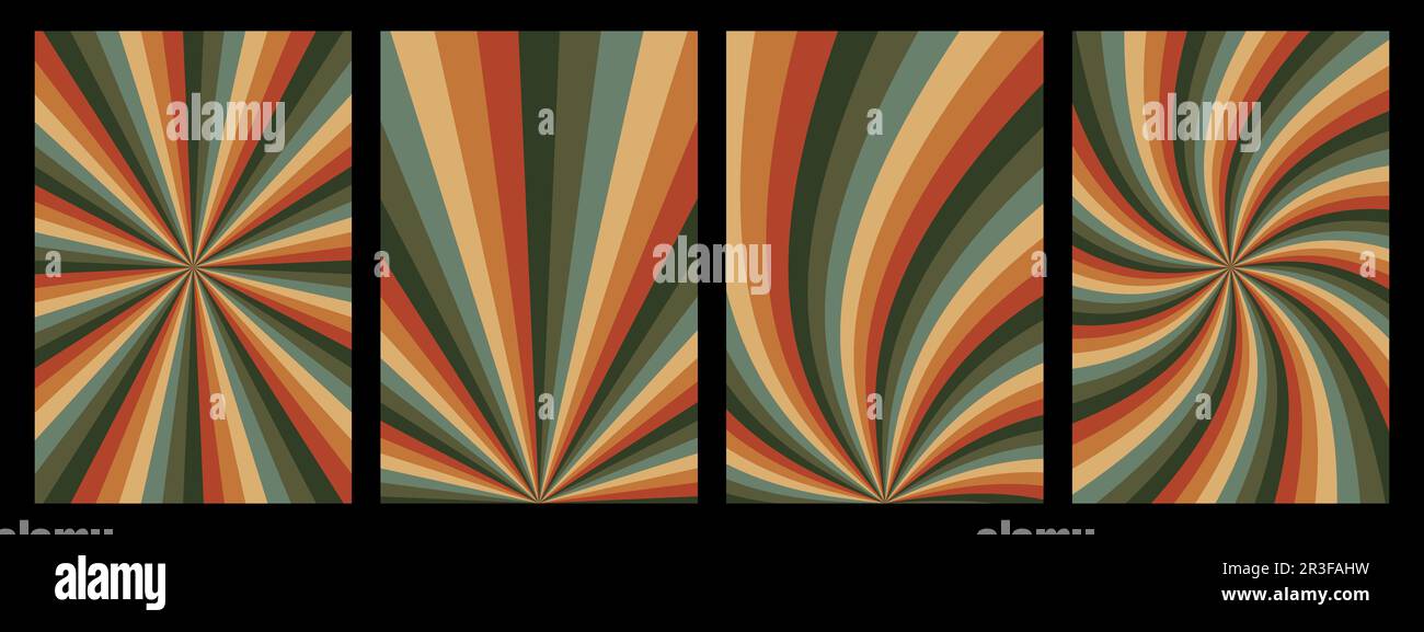 Vintage Striped Backgrounds, Posters, Banner Samples, Retro Colors from ...