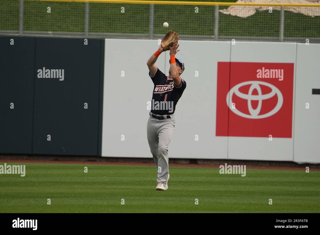 Salt Lake UT, USA. 21st May, 2023. Las Vegas center fielder Conner ...