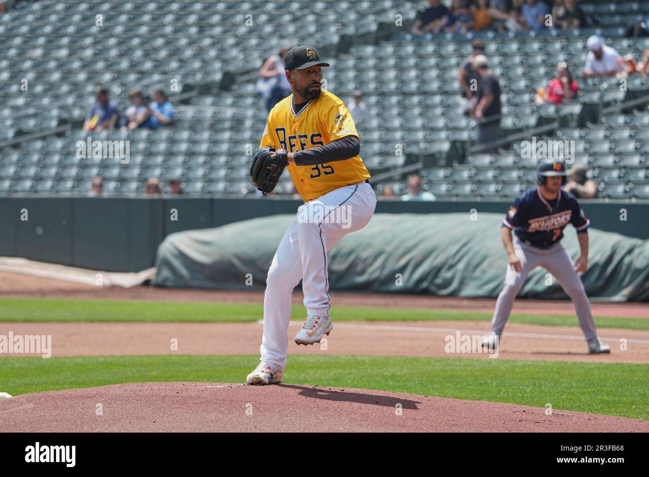 Salt Lake UT, USA. 21st May, 2023. Salt Lake pitcher Cesar Valdez (35 ...
