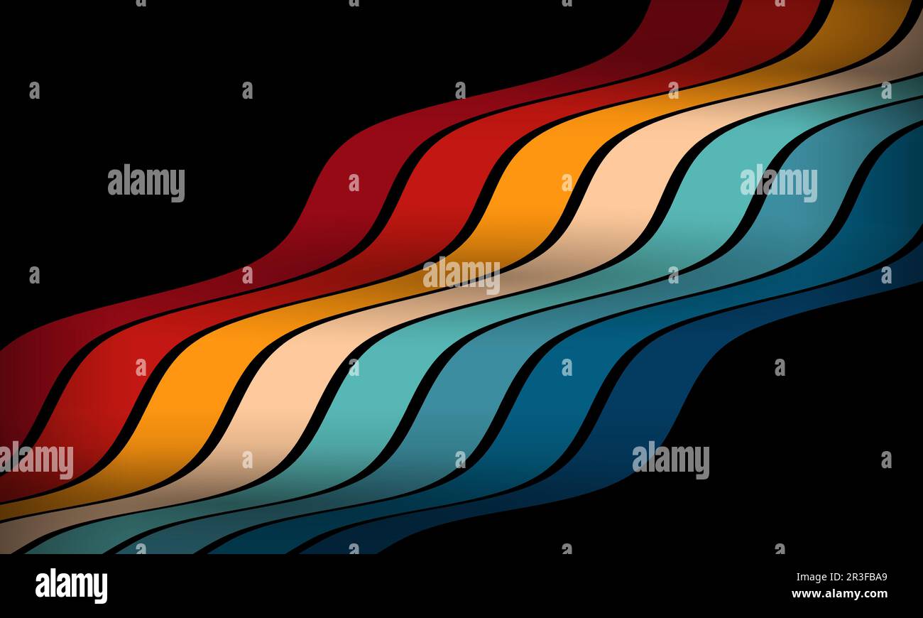 Vintage Striped Backgrounds, Posters, Banner Samples, Retro Colors from ...