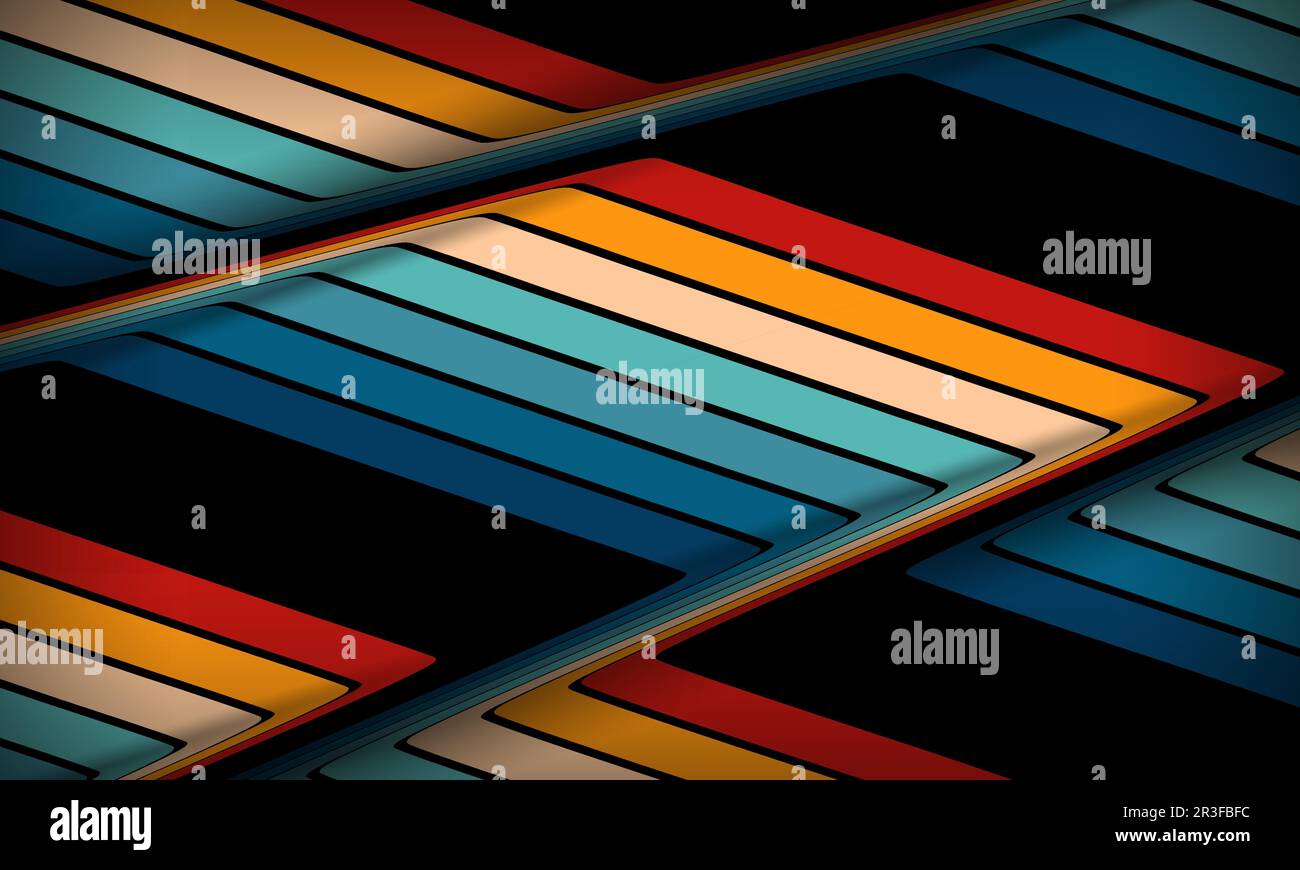 Vintage Striped Backgrounds, Posters, Banner Samples, Retro Colors from ...