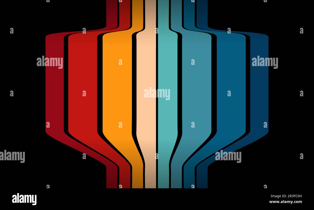 Vintage Striped Backgrounds, Posters, Banner Samples, Retro Colors from ...