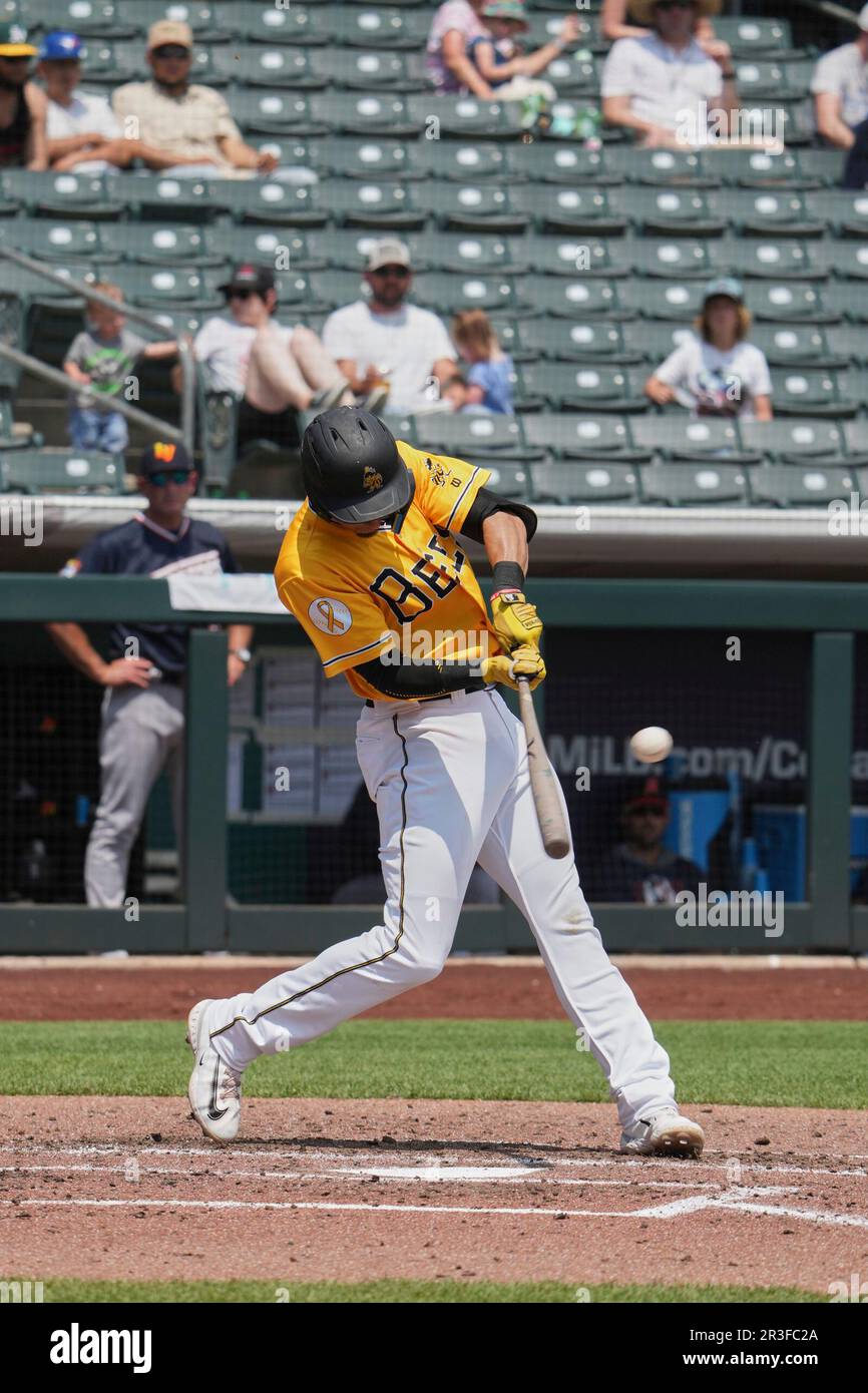Salt Lake UT, USA. 21st May, 2023. Salt Lake first baseman Taylor Jones ...