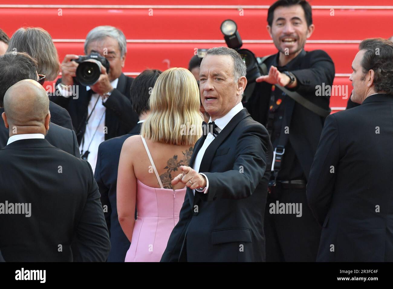 Cannes, France. 23rd May, 2023. Tom Hanks, Wes Anderson, Scarlett Johansson - Asteroid City Red ...