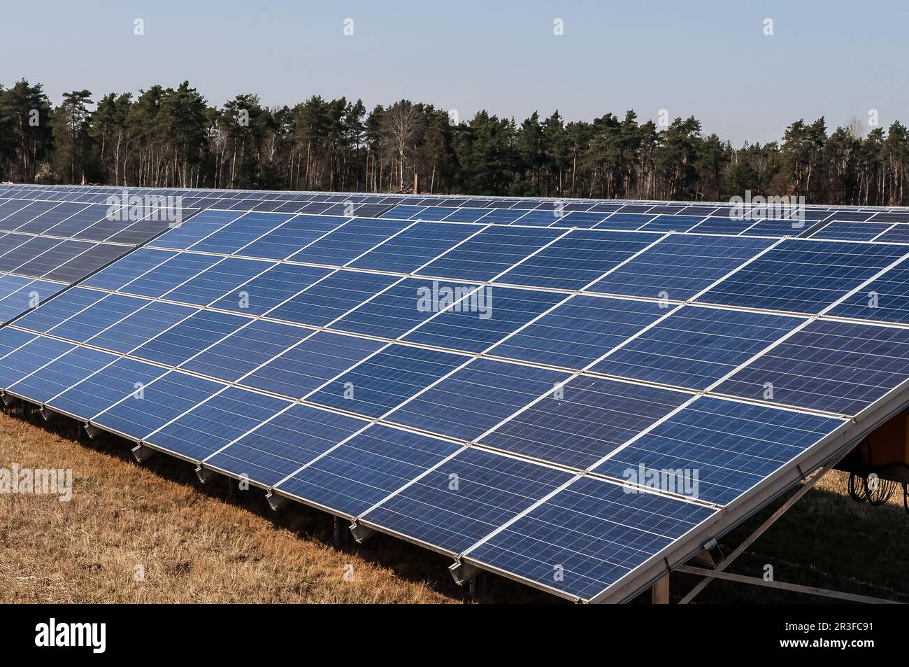 Power generation solar cell park Stock Photo - Alamy