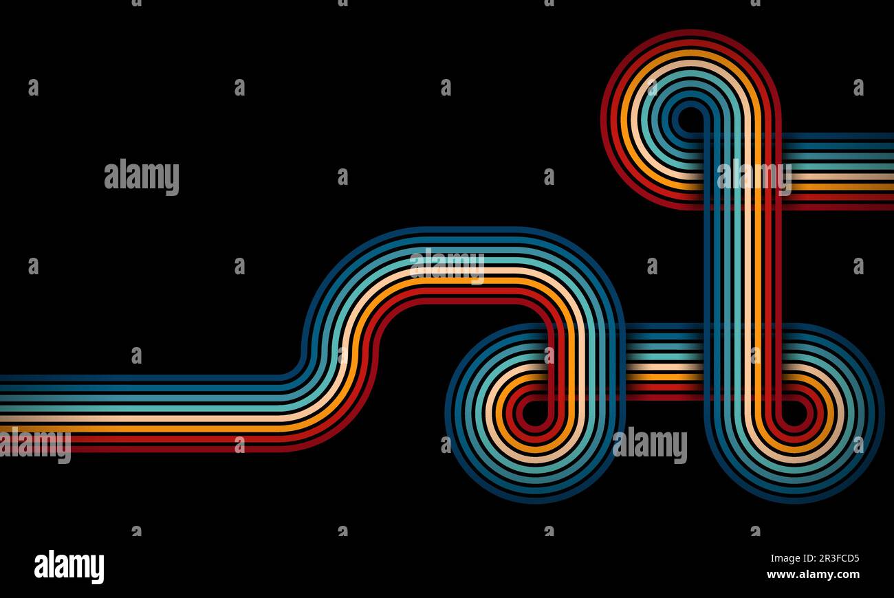 Vintage Striped Backgrounds, Posters, Banner Samples, Retro Colors from ...