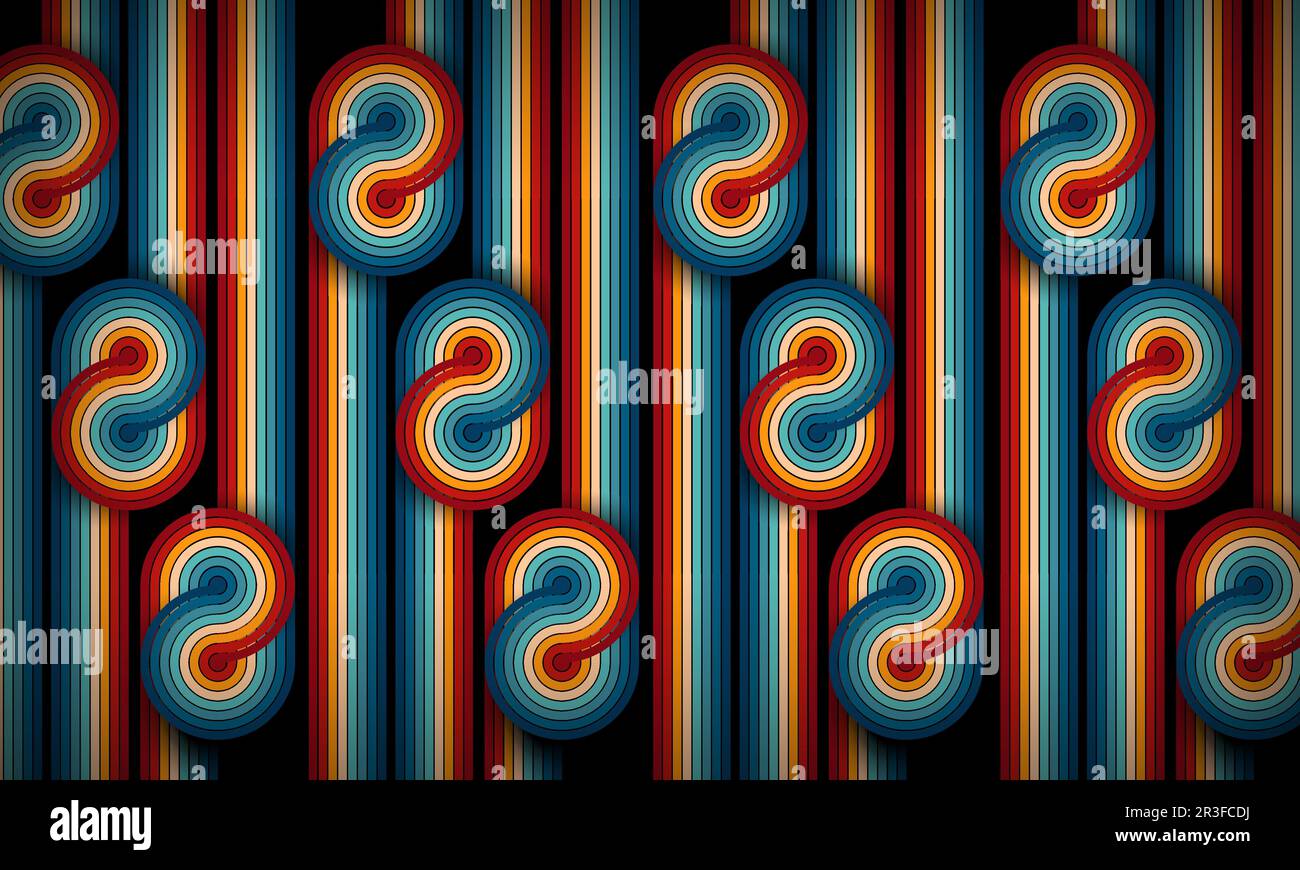 Vintage Striped Backgrounds, Posters, Banner Samples, Retro Colors from ...