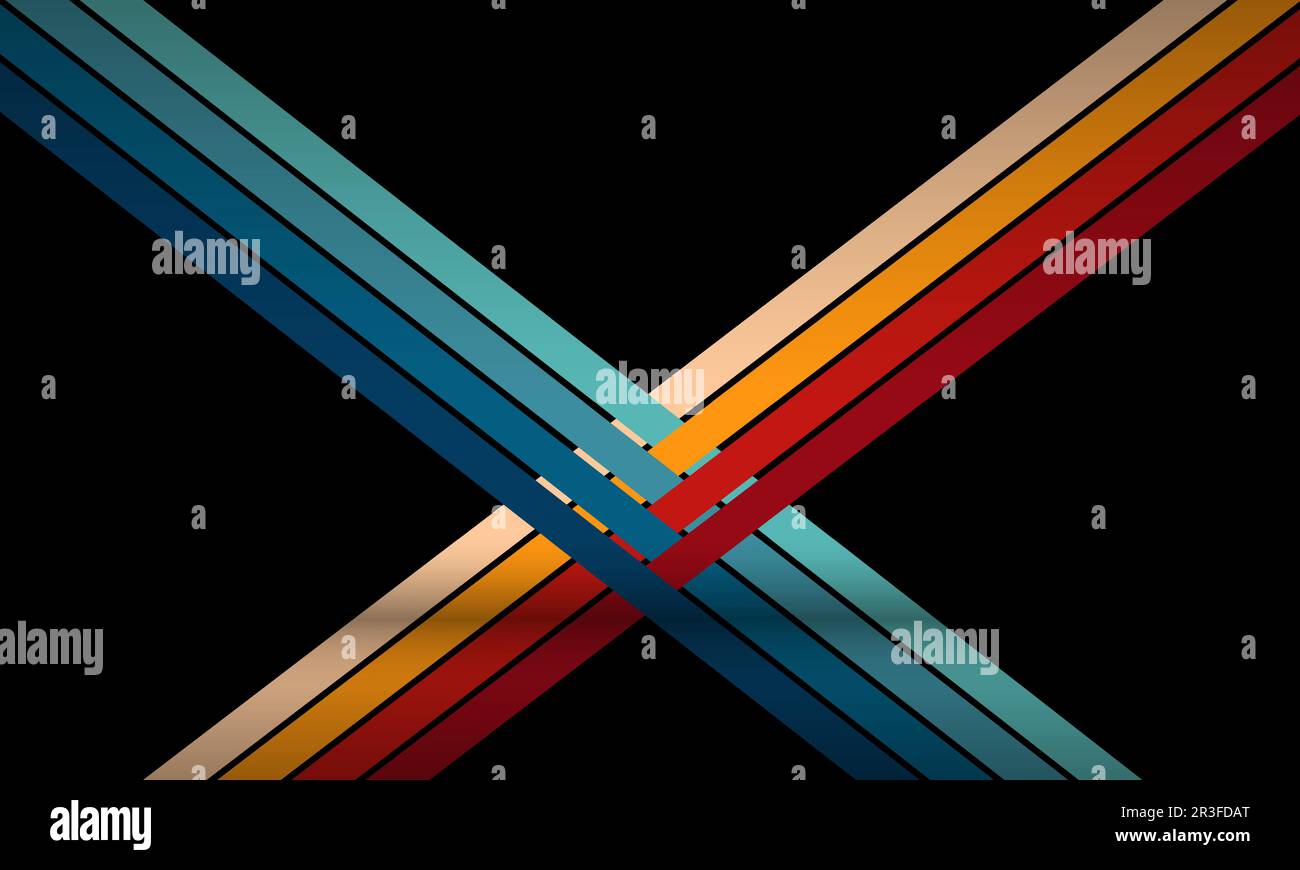 Vintage Striped Backgrounds, Posters, Banner Samples, Retro Colors from ...