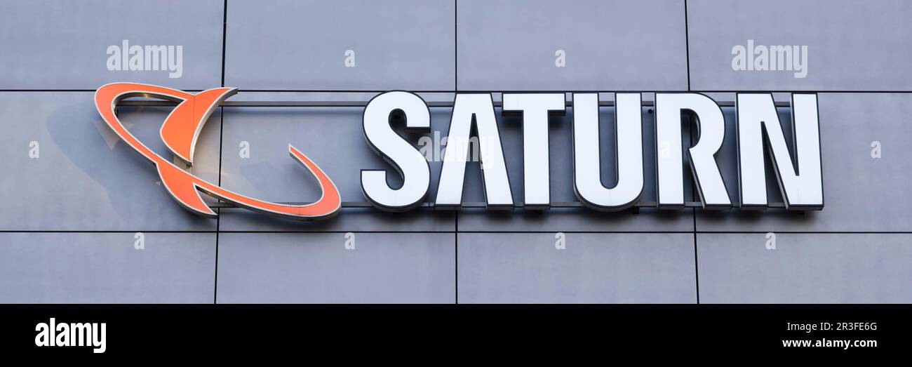 Sign and Logo of Saturn Stock Photo - Alamy