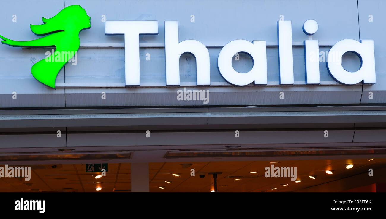 Sign and Logo Thalia Bookselling Stock Photo - Alamy