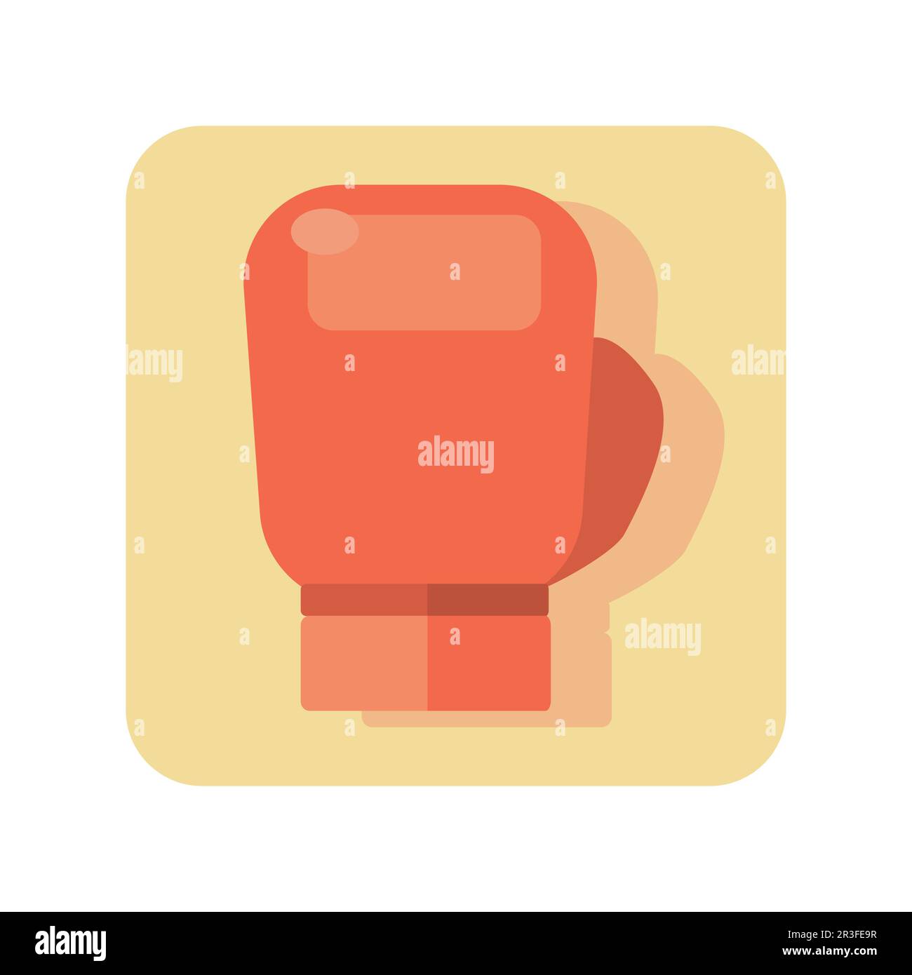 Abstract button icon boxing glove on white background - Vector Stock ...