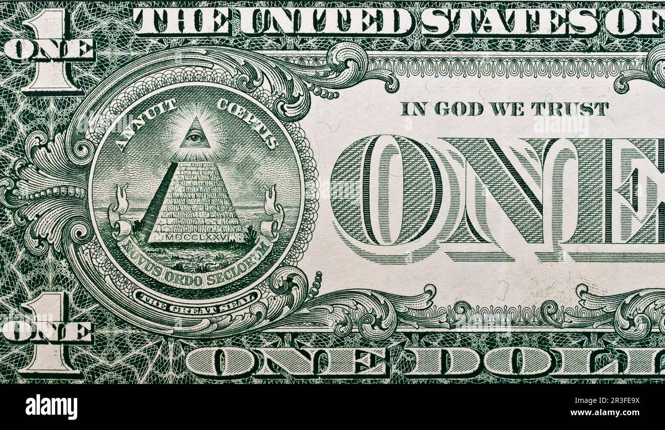 Portrait on the 1 US Dollar banknote Stock Photo - Alamy