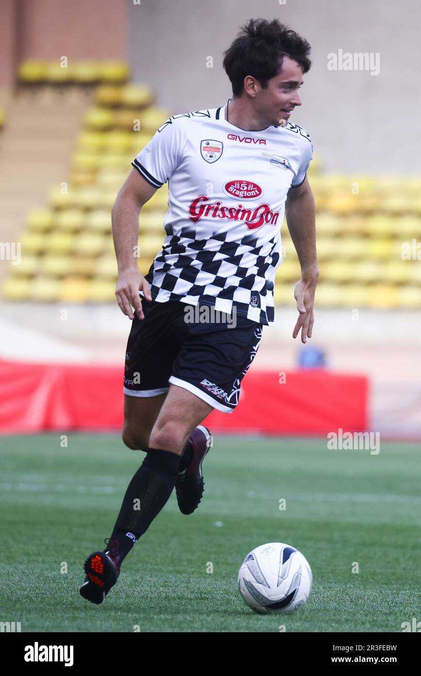 Monaco, Monaco. 23rd May, 2023. Charles Leclerc of Ferrari plays a ...