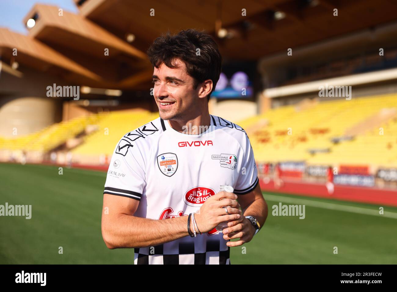 Monaco, Monaco. 23rd May, 2023. Charles Leclerc of Ferrari plays a ...