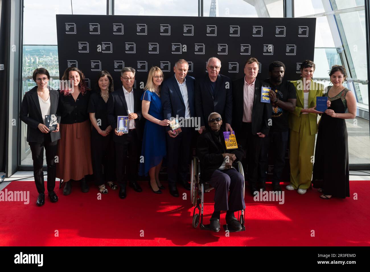 LONDON, UNITED KINGDOM - MAY 23, 2023: Nominees (L-R) Eva Baltasar ...